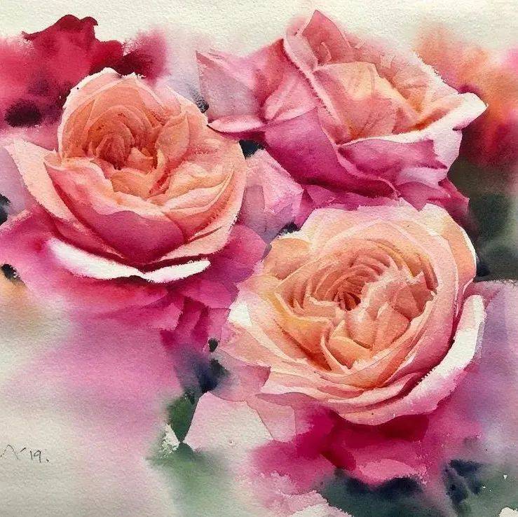 泰国第一“花痴”男，笔下水彩花卉张张惊艳世界，狂撩百万粉！我是跪着看完..._Adisorn_画法_画面