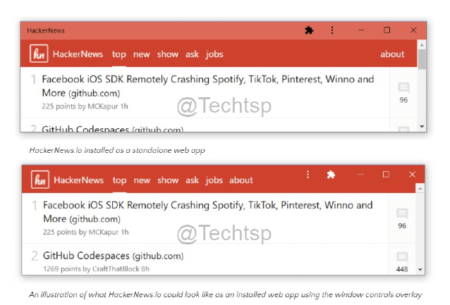 微软介绍Edge 105浏览器新功能：可使PWA应用更像原生应用_Web_Window_Overlay