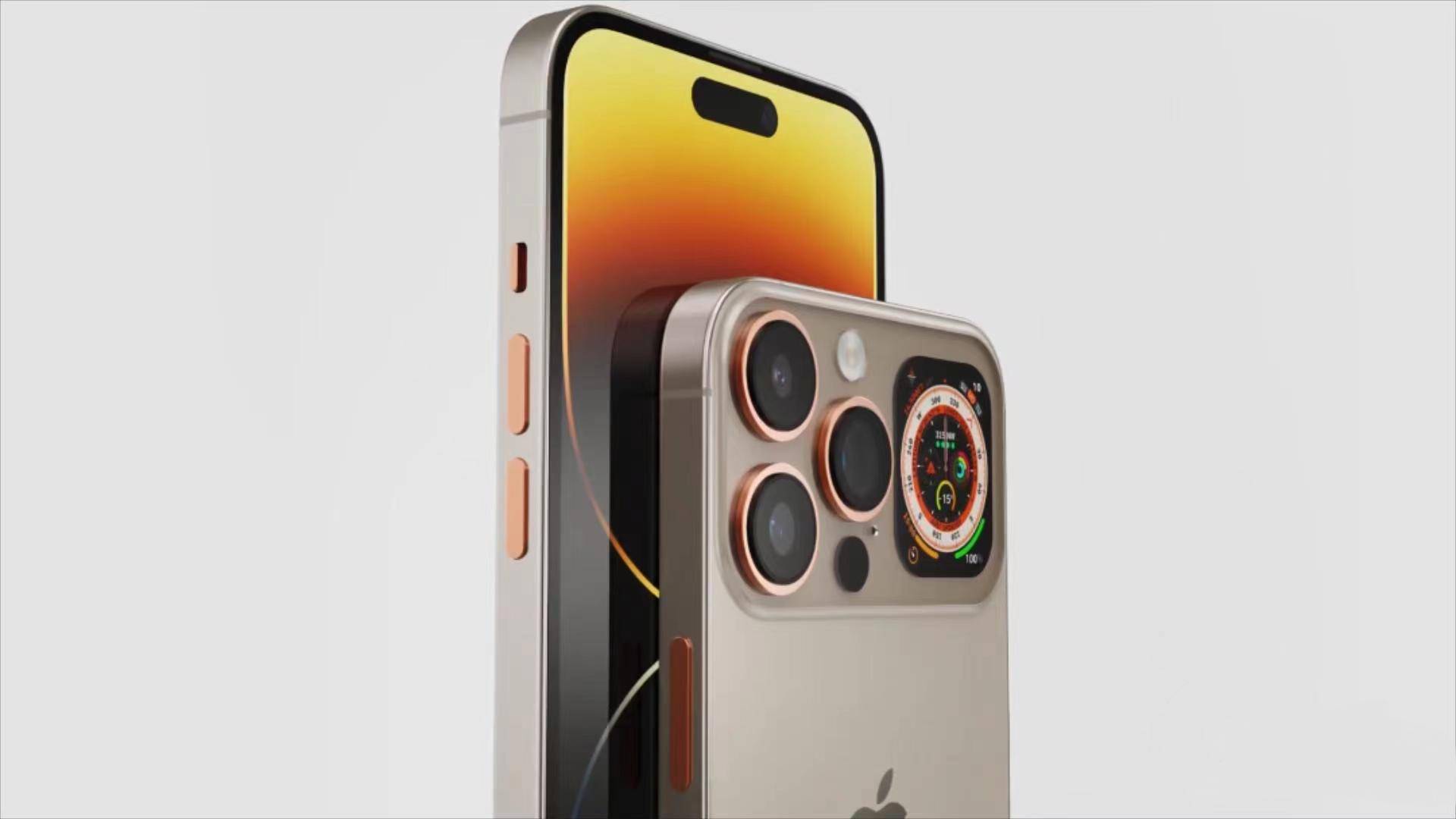 iPhone 15Ultra渲染图：全新三摄+腕表副屏，或12999起售_苹果_配置_Pro