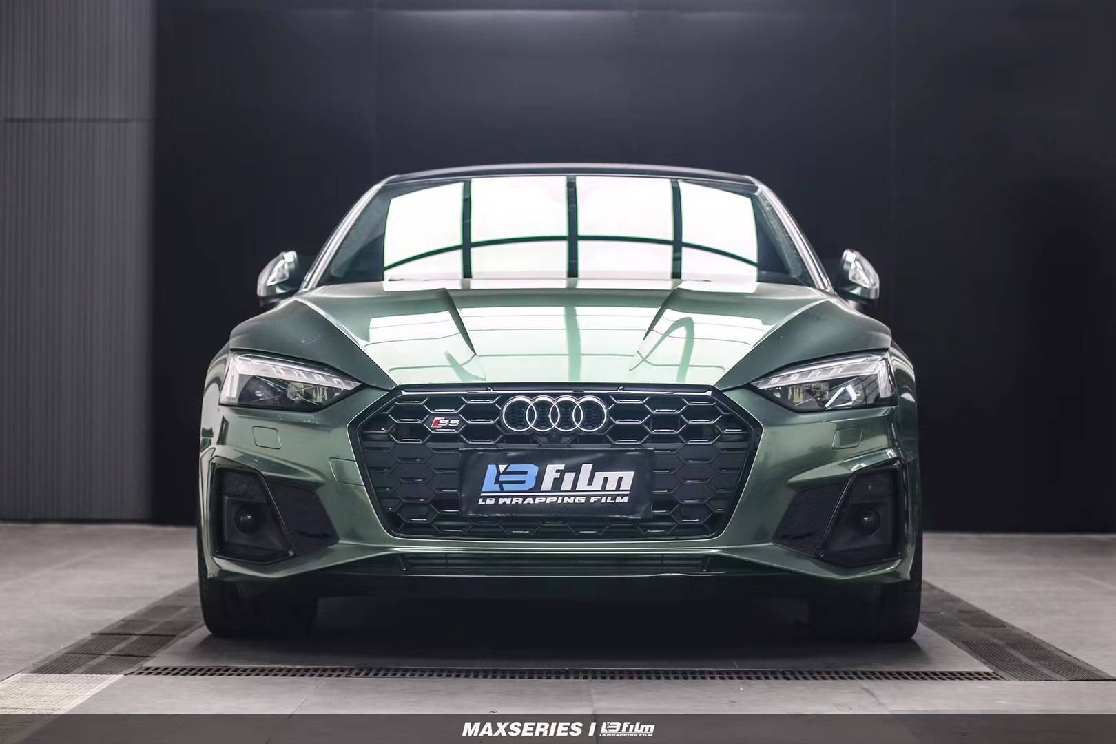 奥迪RS5-LB改色膜液态金属苍岭绿，低调而沉稳的颜色_搜狐汽车_搜狐网