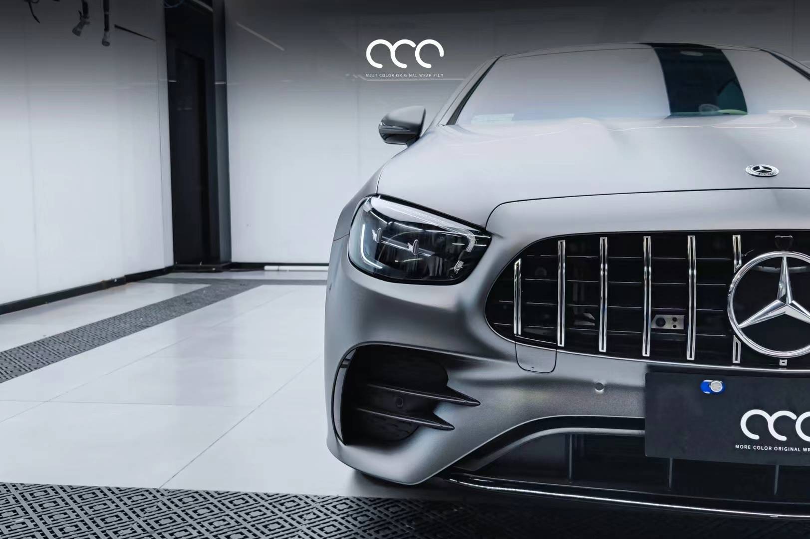 奔驰E53漫彩改色膜PET山灰，优雅神秘之感_搜狐汽车_搜狐网