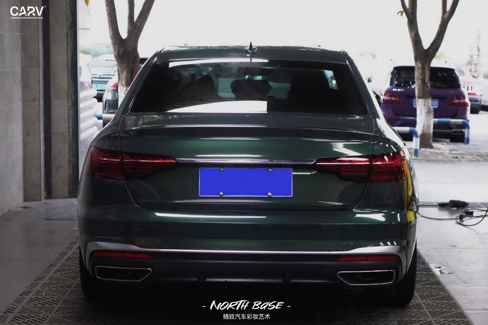 奥迪新A4卡孚CARV改色膜哥特兰绿，绿意盎然 生机勃勃_搜狐汽车_搜狐网