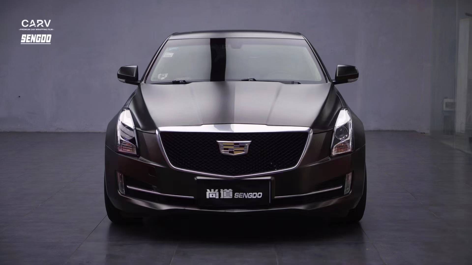 凯迪拉克Atsl卡孚CARV改色膜重金属深邃灰，充满高级感_搜狐汽车_搜狐网