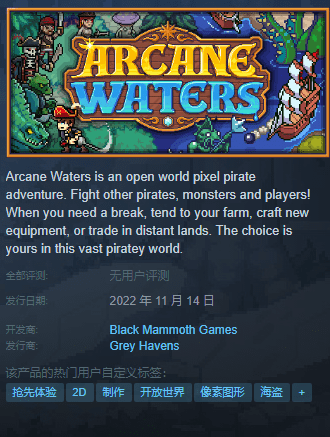 Arcane Waters价格配置/下载登录平台/有无中文/联机加速器推荐-暴喵加速器