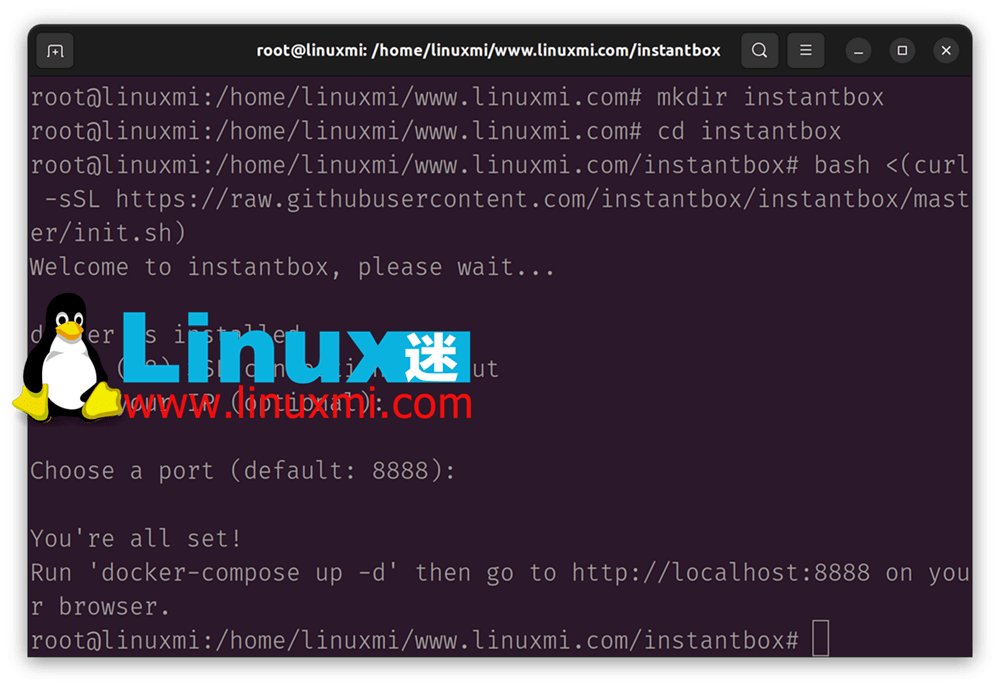 在 Web 浏览器中即时访问 Linux 发行版_运行_home_www