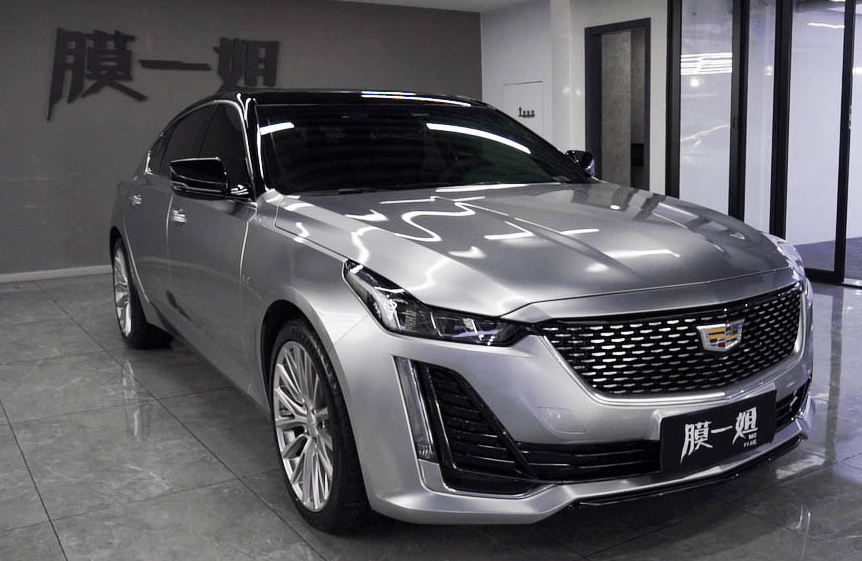 金属质感，视觉冲击！凯迪拉克CT5装贴2022爆火改色膜——膜一姐 GT银_搜狐汽车_搜狐网