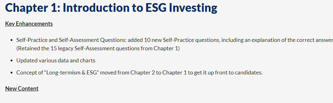 CFA协会官方ESG证书全新考纲发布，2023年考生稳了！_考试_行业_cr