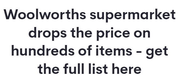 好消息！Woolies宣布400多款产品降价，活动明日开启，速冲_was_now_Prices