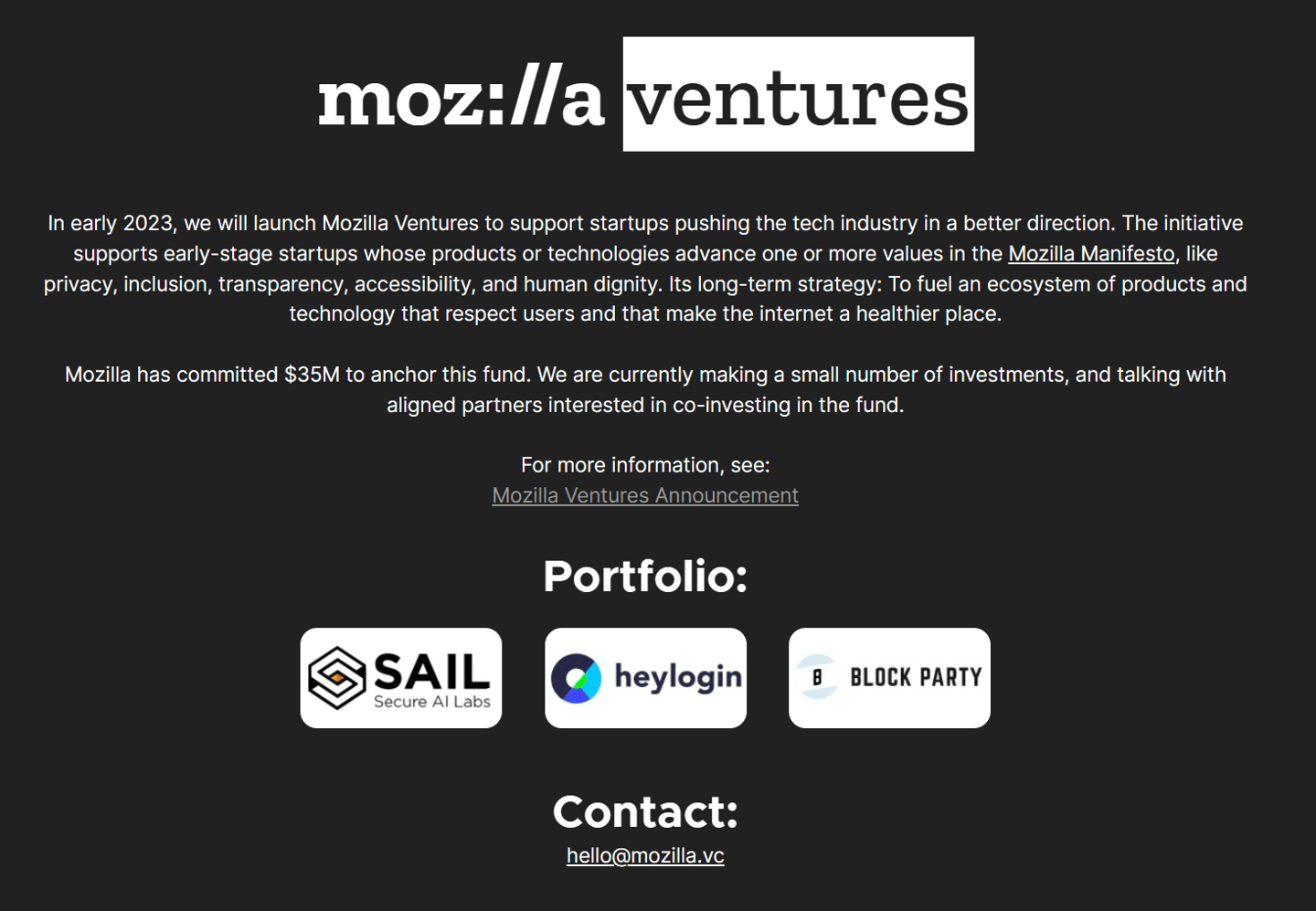 火狐浏览器 Firefox 开发组织 Mozilla 成立风险投资基金_支持_产品_技术