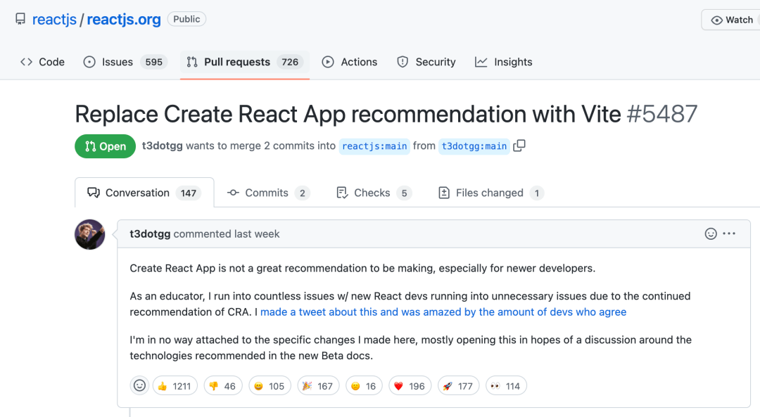 React团队回应使用Vite替换Create React App的建议_应用_工具_问题