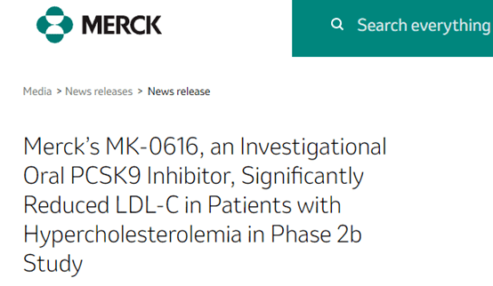 【PRO观点】默沙东MK-0616高效降LDL-C，国产PCSK9抑制剂蓄势待发_药物_研究_降脂