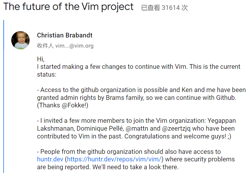 Bram Moolenaar去世，编辑器之神Vim该何去何从？_项目_代码_管理