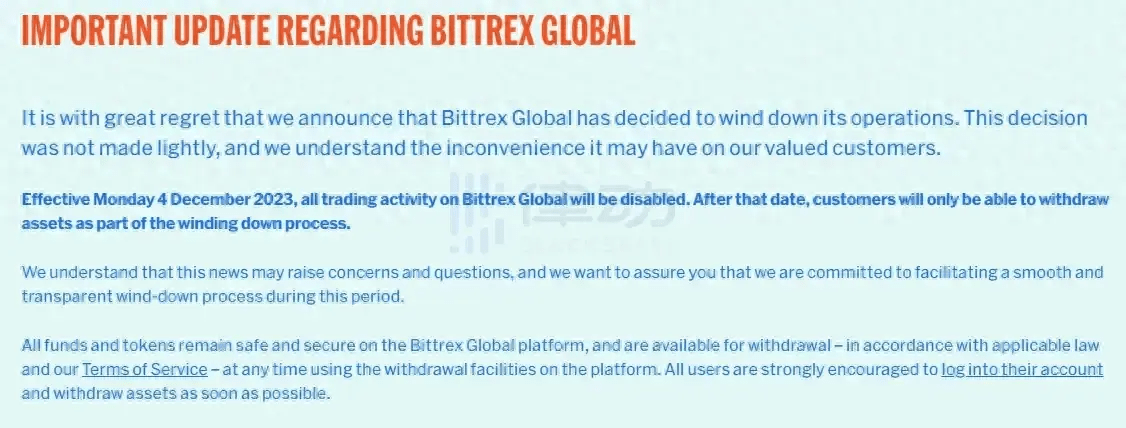 Bittrex将结束所有业务，曾经的「B网」正式成为历史_美国_交易_加密