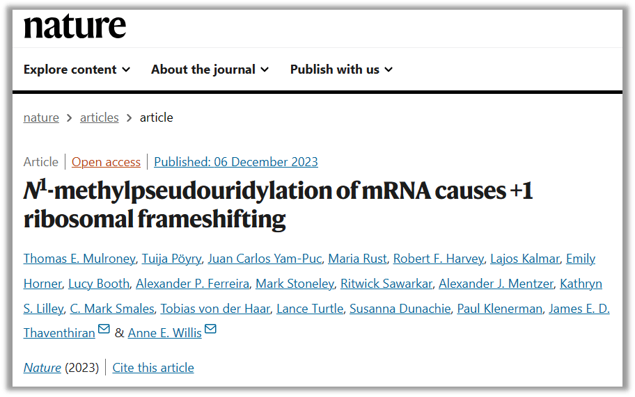 Nature重磅！mRNA疫苗会产生非预期蛋白，影响未知！辉瑞、Moderna尚未回应_研究_错误_接种