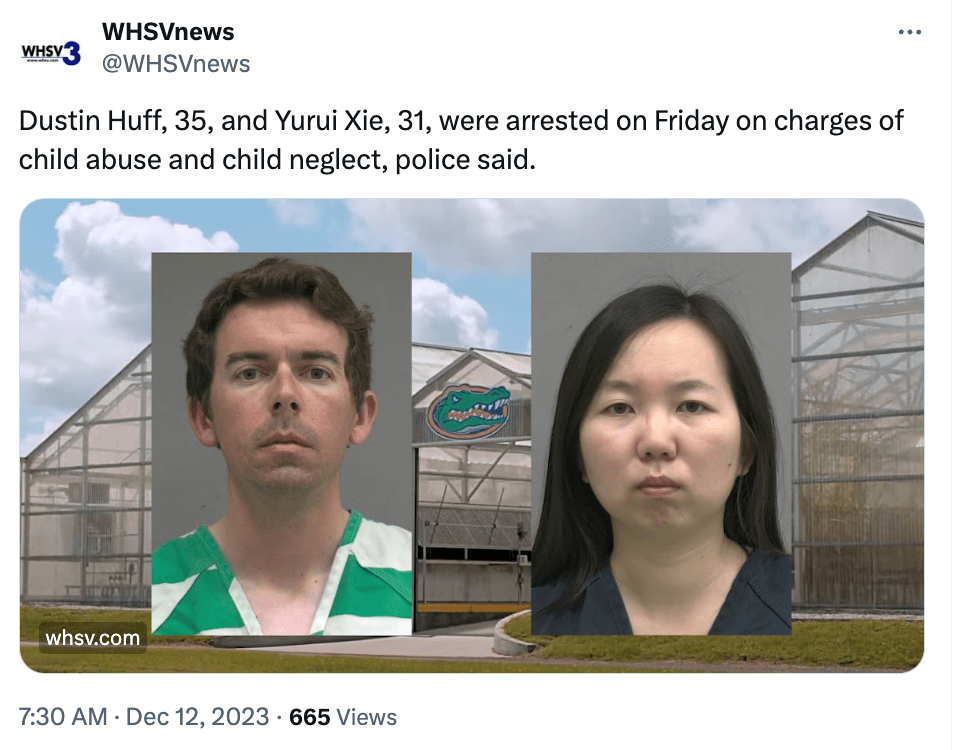 把两幼子关笼子里？华裔学者及丈夫被逮捕！_孩子_夫妇_警方